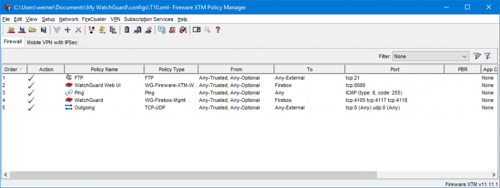 Konfiguration einer WatchGuard mit dem Policy Manager - BOC IT-Security ...