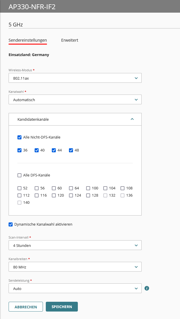 AP332CR / AP430CR – fehlende Kanäle - BOC IT-Security GmbH