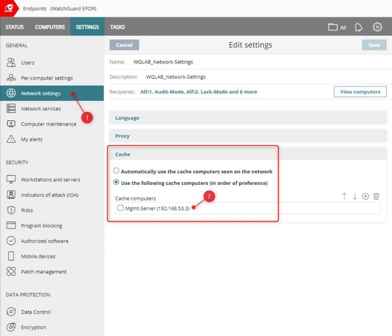 HOWTO: Konfiguration WatchGuard Cache Computer (Manual Mode) - BOC IT-Security GmbH
