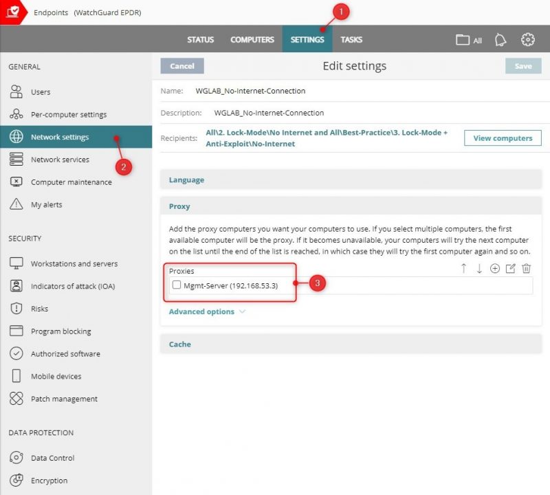 HOWTO: Betrieb des WatchGuard Endpoint Agents in isolierten Umgebungen unter Verwendung des ...